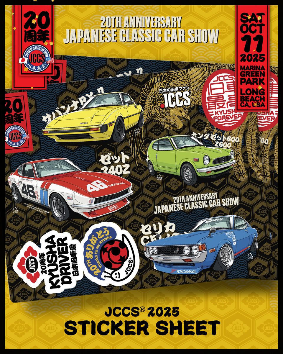 JCCS® 2025 Decal Sheet > Celica RA29, Datsun BRE 240Z, Honda N600, Maz ...
